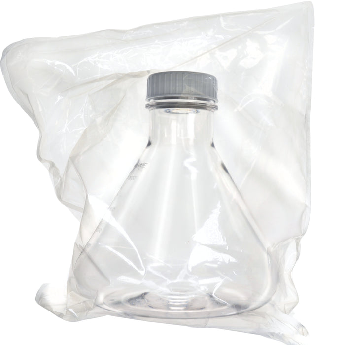 Eisco - Pack of 1, 3L Sterile PETG Erlenmeyer Flask, Non-Vented, Flat ...