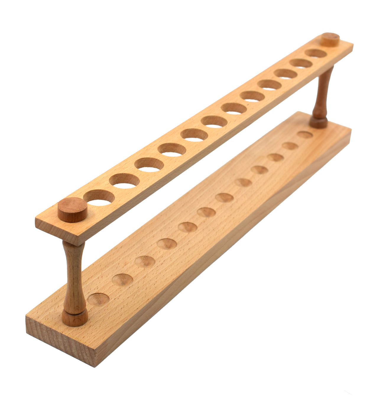 16.75" - 12 Hole Wooden Test Tube Rack - Premium Lab Science Storage ...