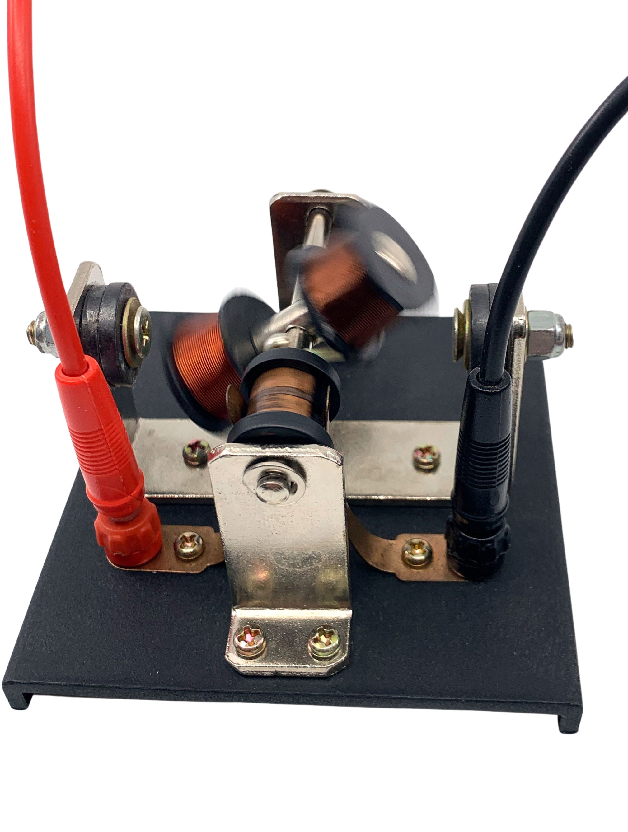 Simple Demonstration Motor - 2 Mounted Magnets Spin 2 Opposing Coils ...