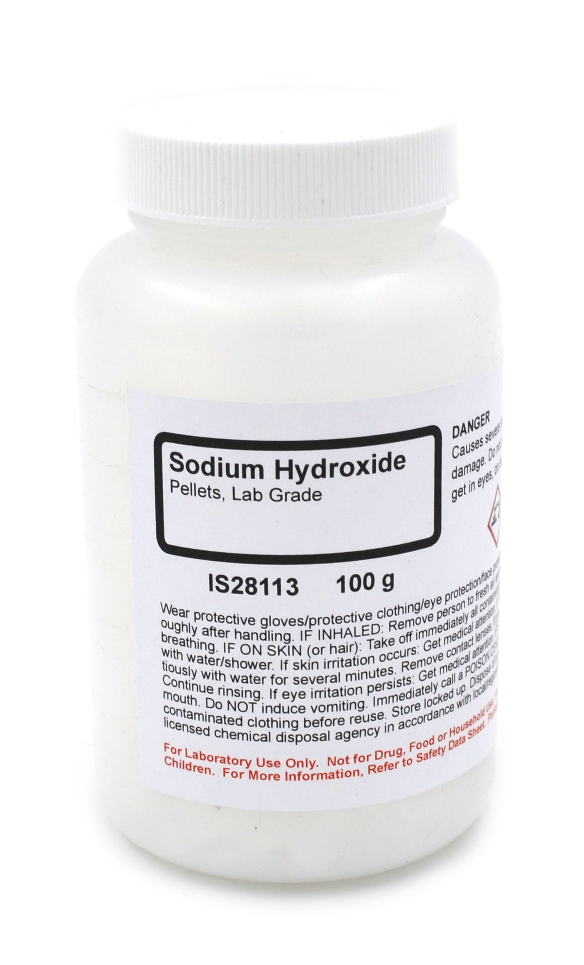 Lab-Grade Sodium Hydroxide Pellet, 100g — hBARSCI