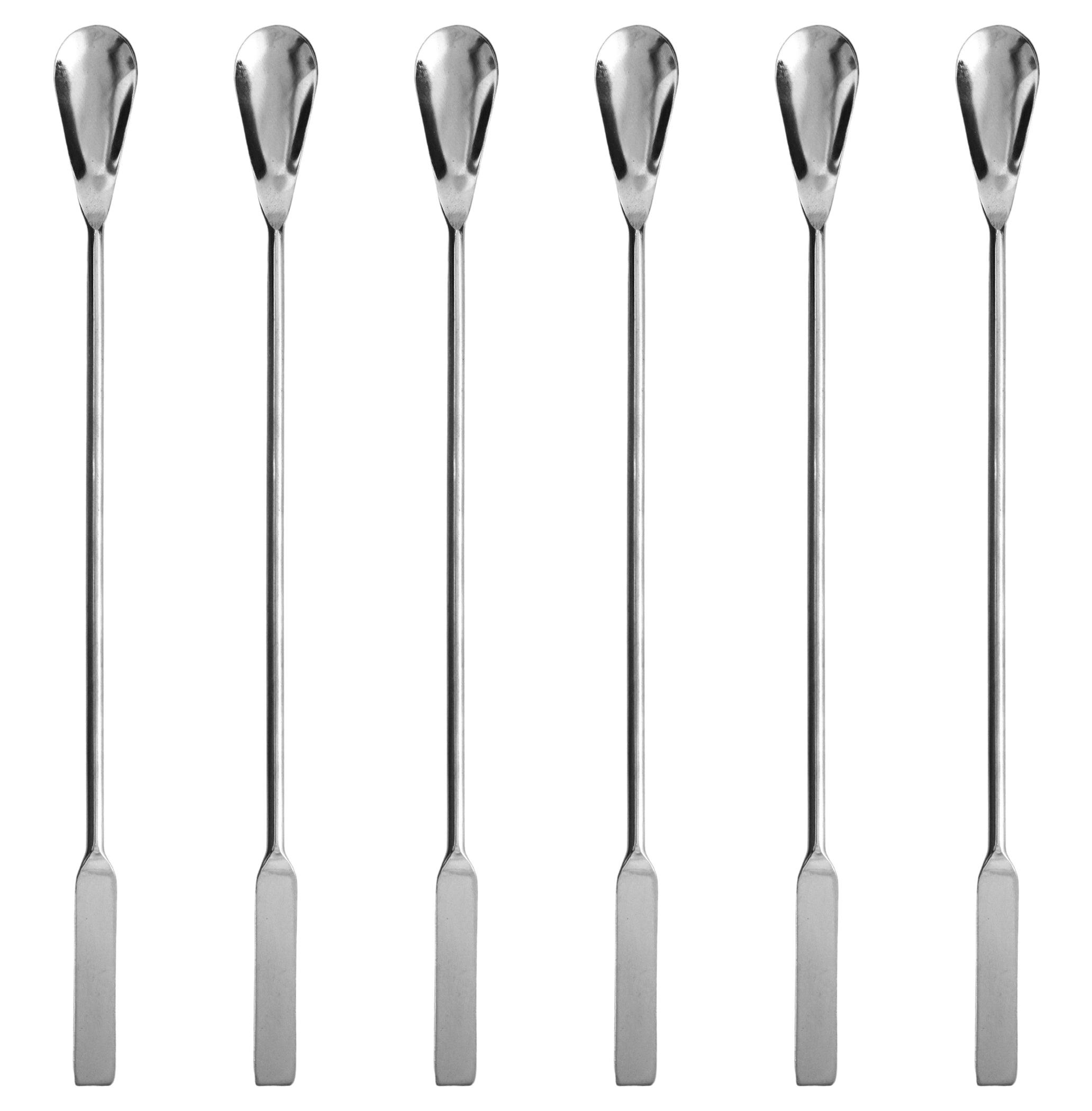 Premium Spoon Spatula, Polished Stainless Steel, 6 Pack — hBARSCI