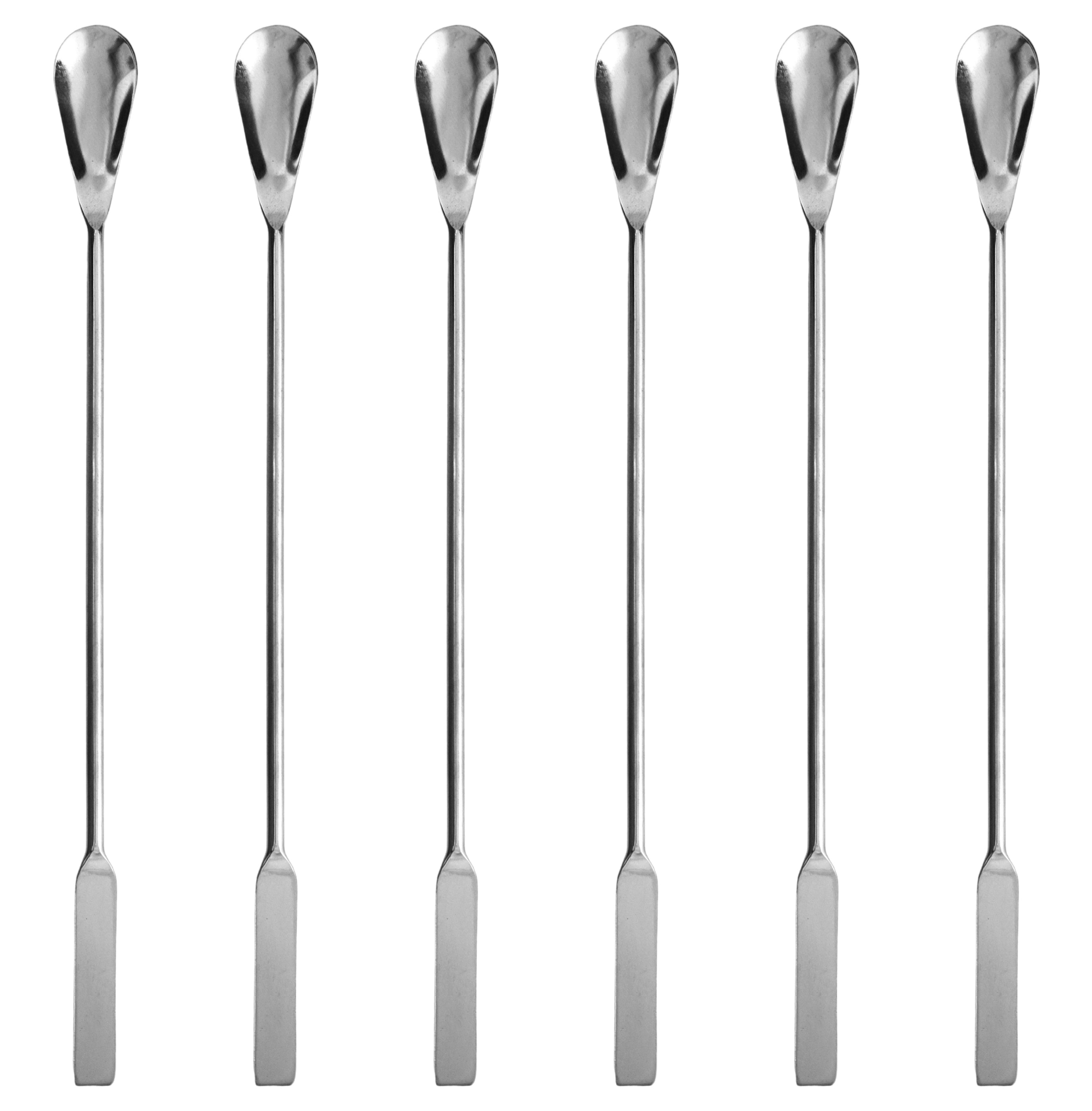 Premium Spoon Spatula, Polished Stainless Steel, 6 Pack — hBARSCI
