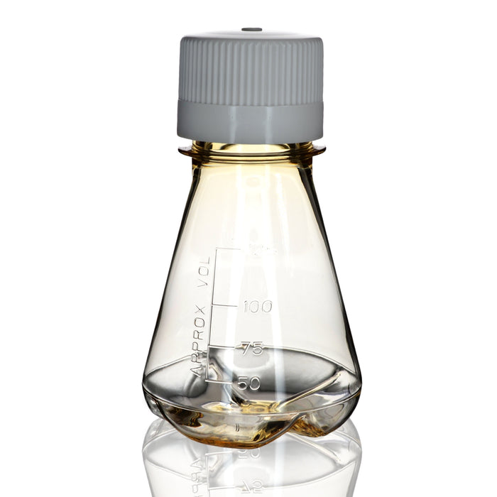 Eisco - Pack of 1, 125mL Sterile Polycarbonate Erlenmeyer Flask, Non-V ...