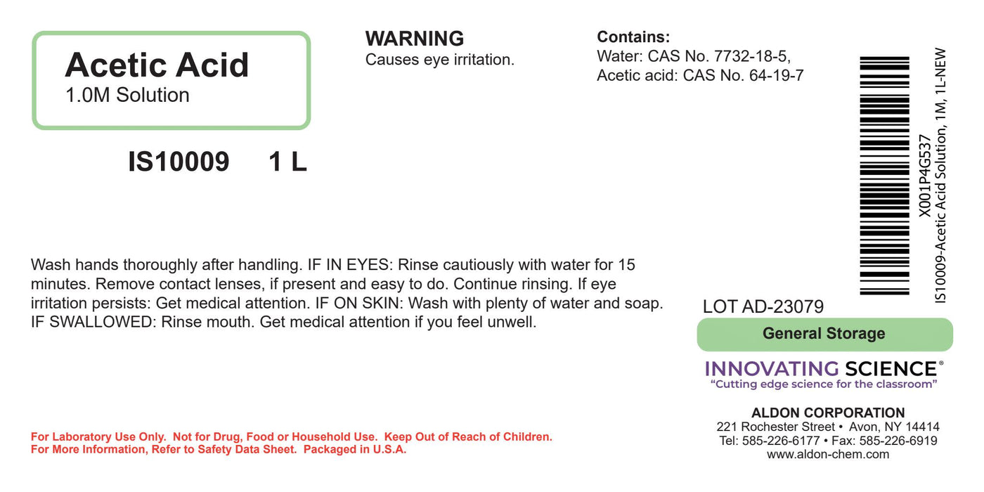 Acetic Acid Solution, 1000mL - 1M - The Curated Chemical Collection ...
