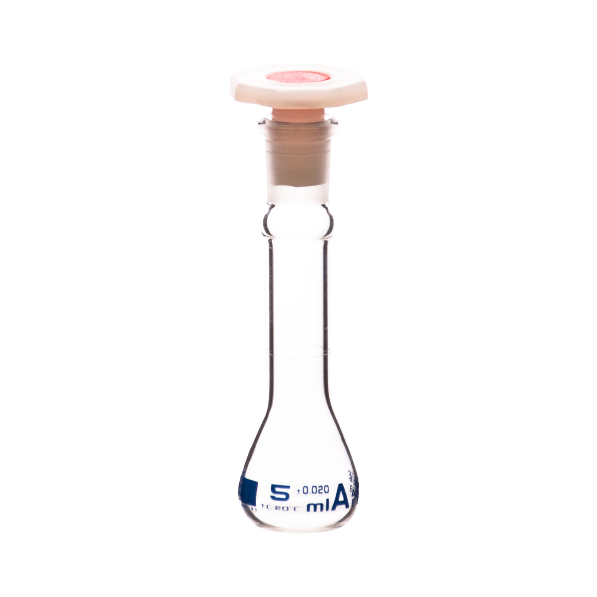 Eisco Labs - 5mL Class A Volumetric Flask with Polyethylene Stopper, B ...