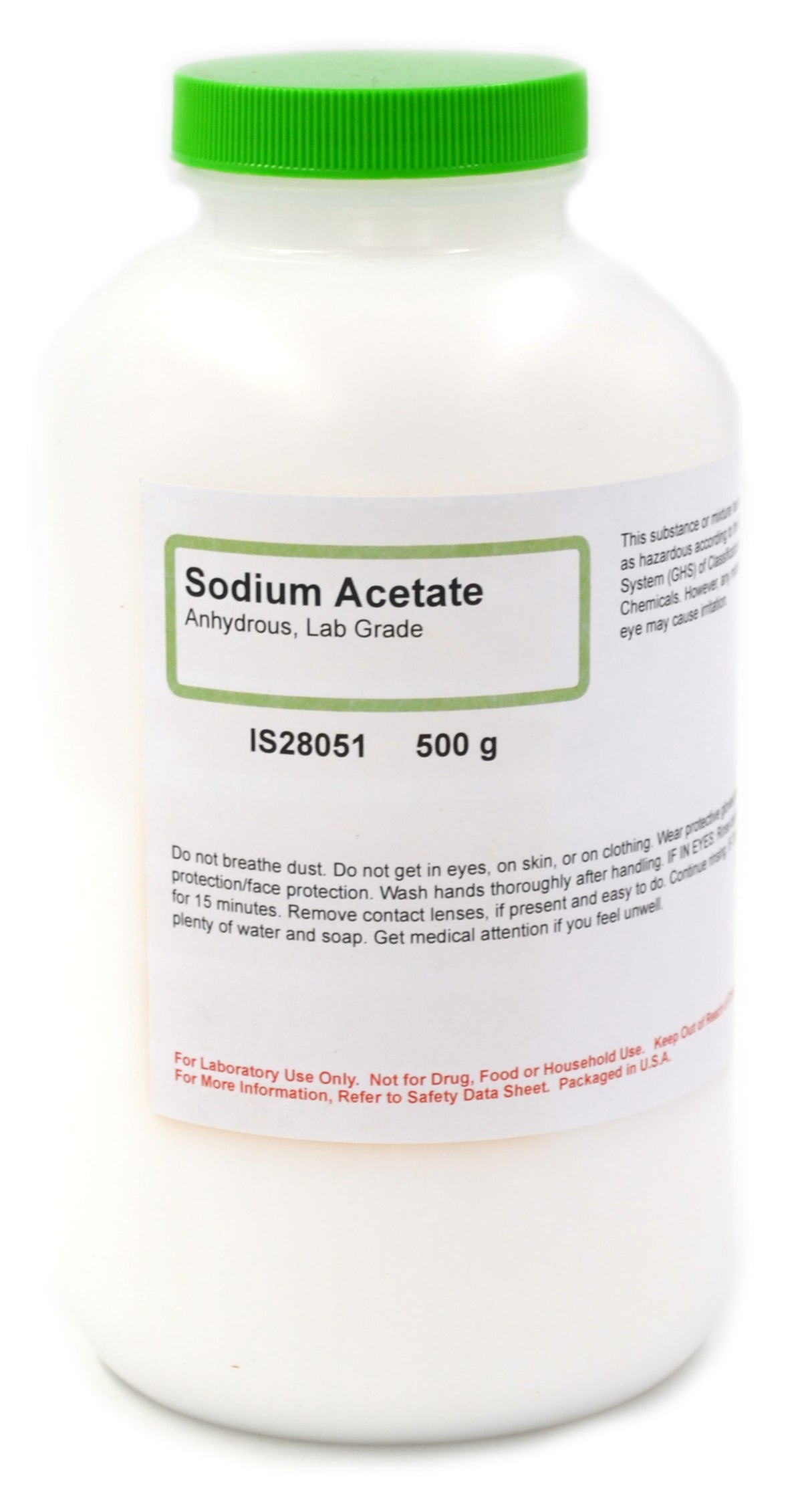 Lab-Grade Anhydrous Sodium Acetate, 500g — hBARSCI
