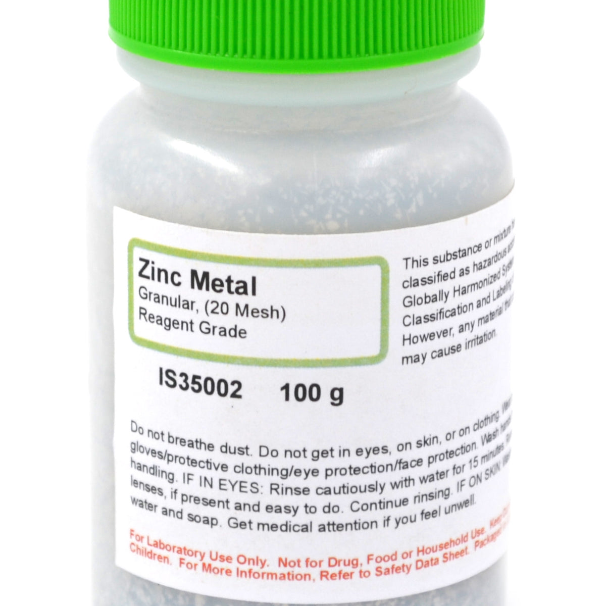 Granular Metal Zinc, 100g - 20 Mesh - Reagent-Grade - The Curated Chem ...