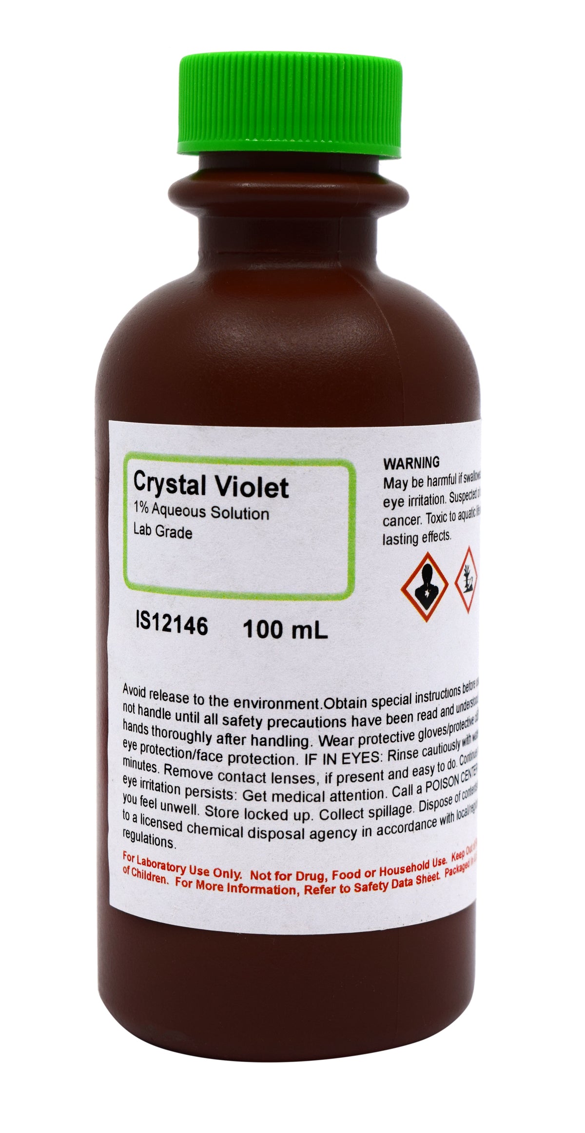 1.0% Crystal Violet Solution, 100mL - Lab-Grade - The Curated Chemical ...
