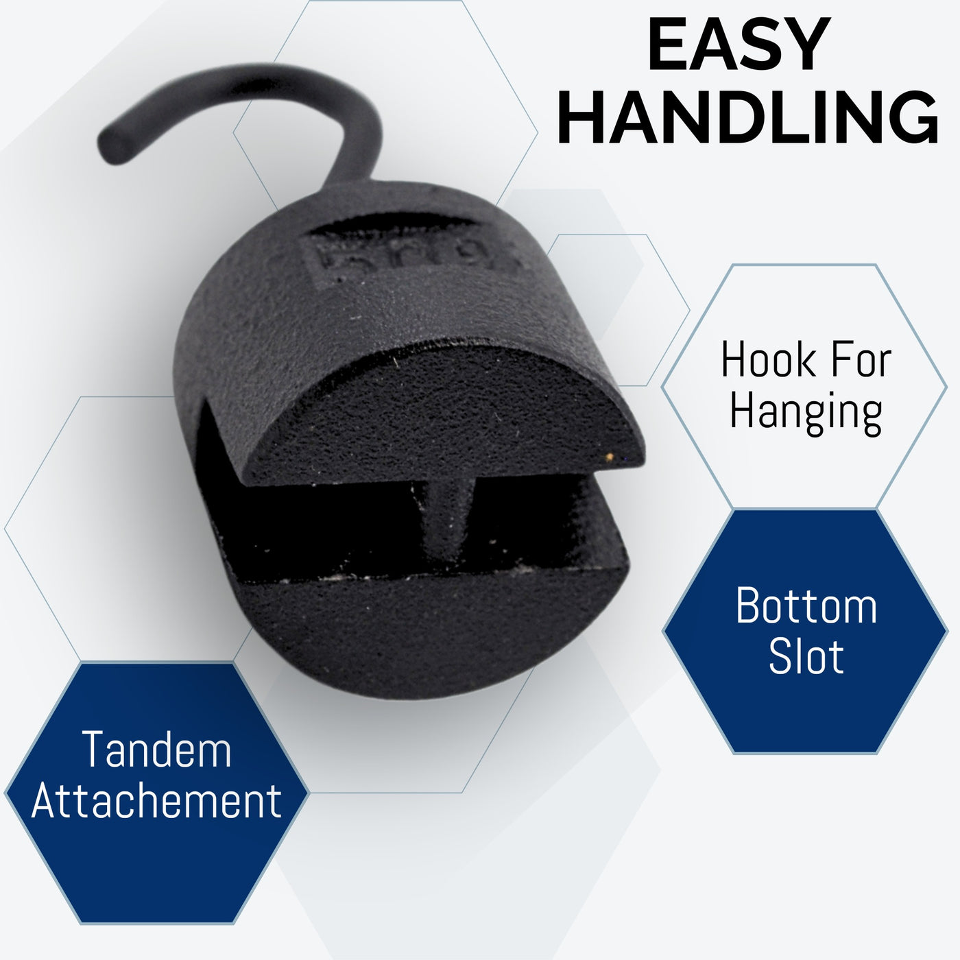 Eisco Labs - Hooked Weight 10-Pack, 50g Each - Iron Weight, Cylindrica ...