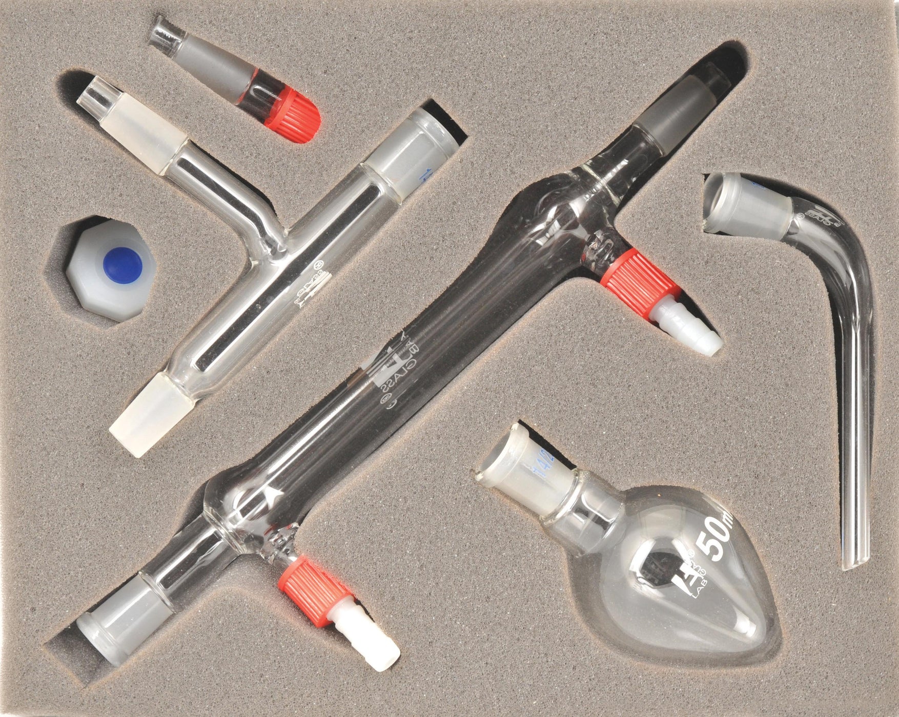 Organic Chemistry Kit, 6 Pieces, Joint Size 14/23, Borosilicate — hBARSCI