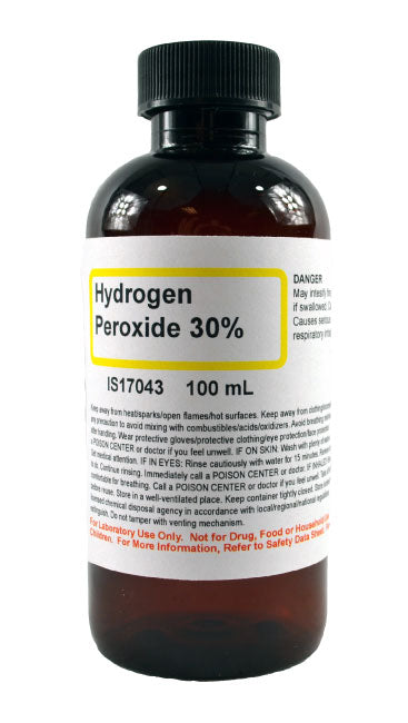 30% Hydrogen Peroxide, 100mL - Reagent Grade - The Curated Chemical Co ...
