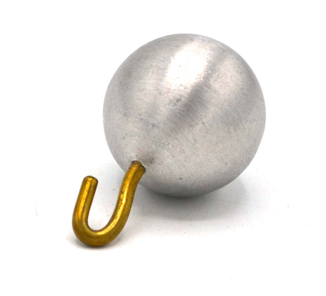 Aluminum Pendulum Bob with Hook, 1in Diameter — hBARSCI
