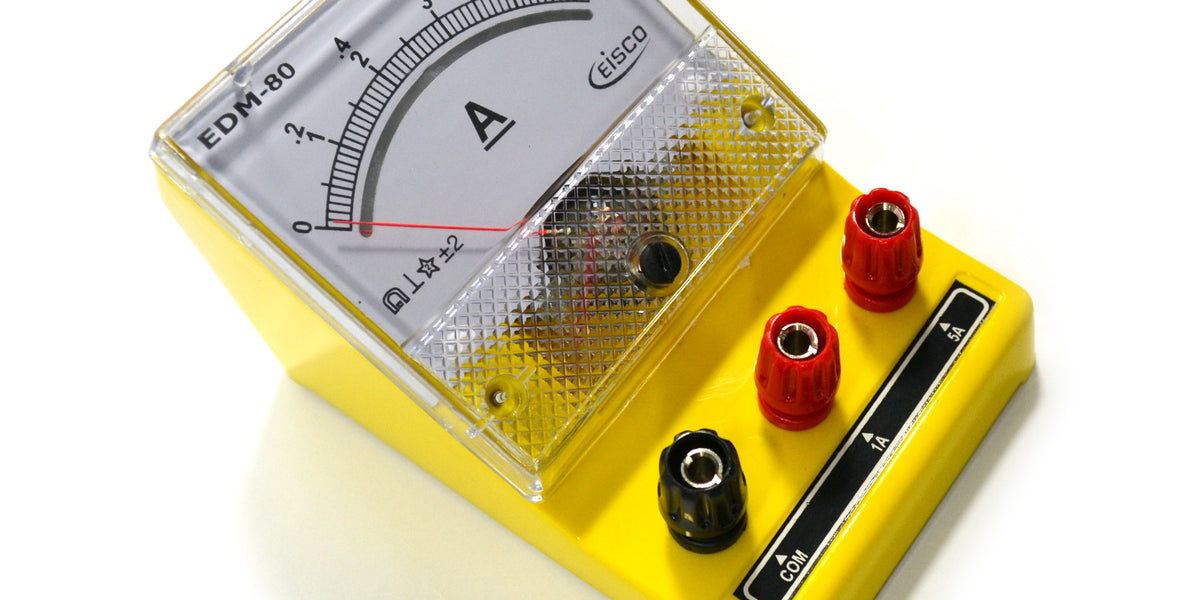 Eisco Labs DC Moving Coil Meter - Ammeter 0 - 1 A, 0 - 5A (Dual) — hBARSCI