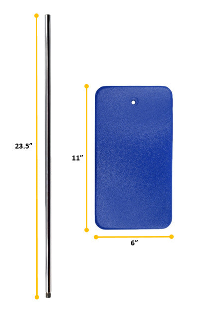 Rectangular Retort Base & Rod Set - 11"x6" Base, 23.6" Rod - Steel ...
