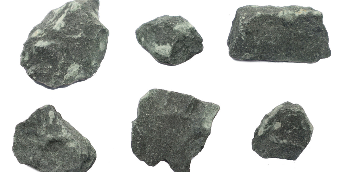 6PK Raw Chlorite, Metamorphic Mineral Specimens, ± 1" Each — hBARSCI