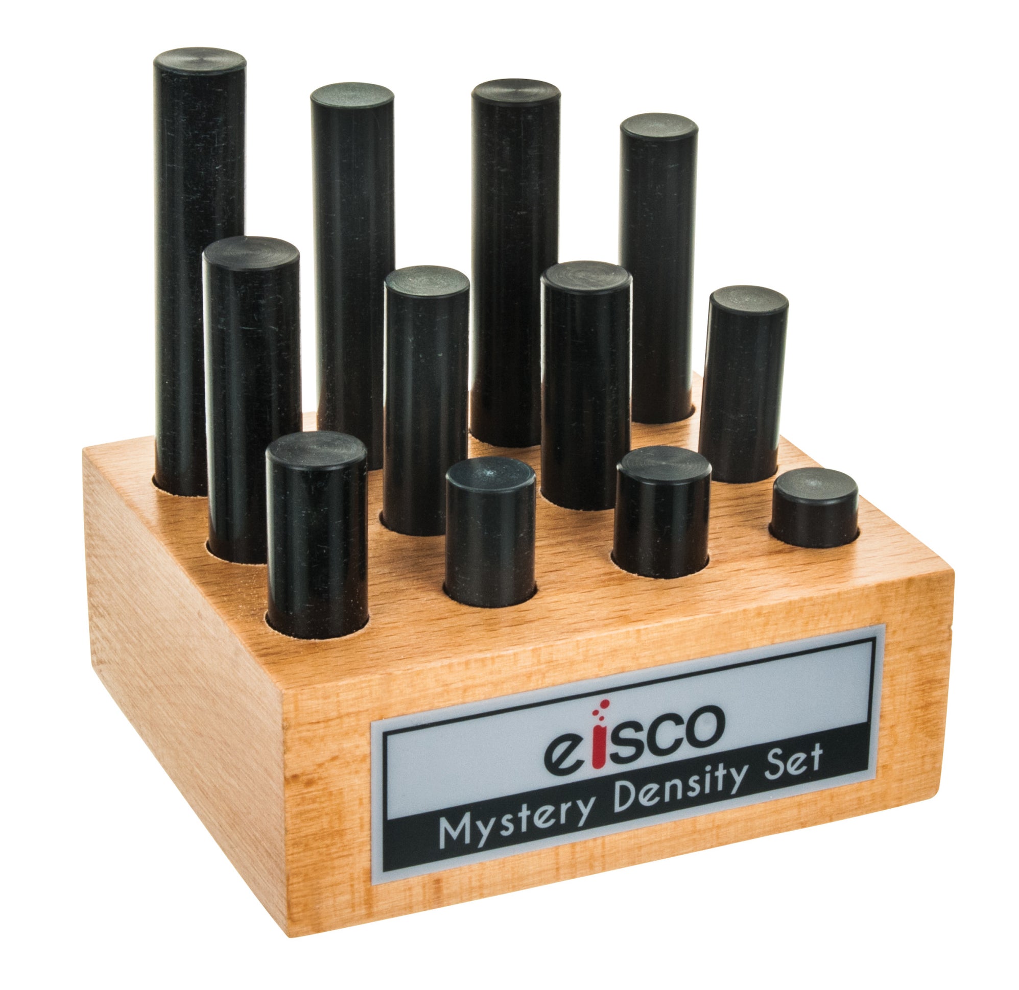 12pc Mystery Density Activity Set - Wooden Storage Block - Eisco Labs ...
