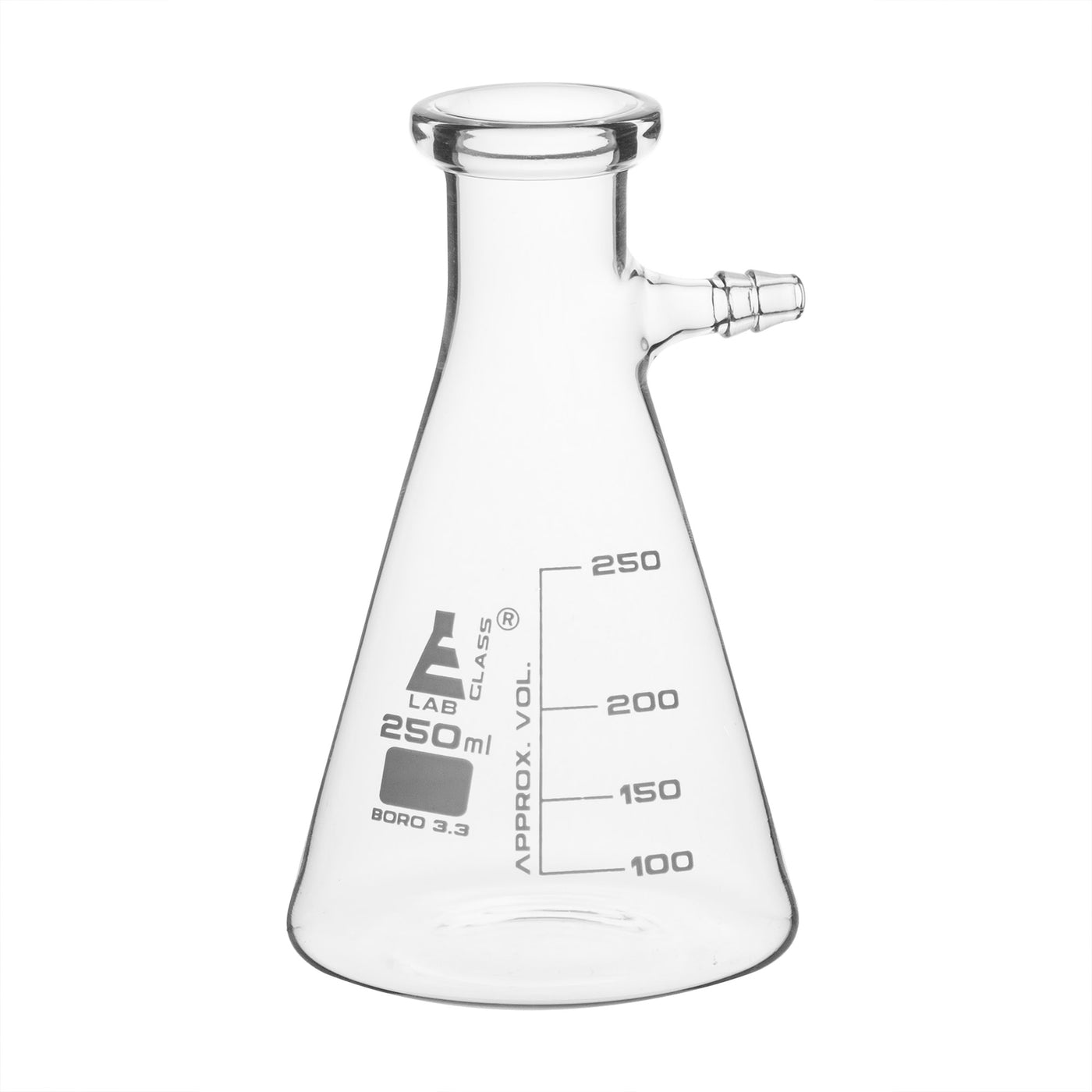 Filtering Flask, 250mL - Borosilicate Glass - Conical Shape, with Inte ...
