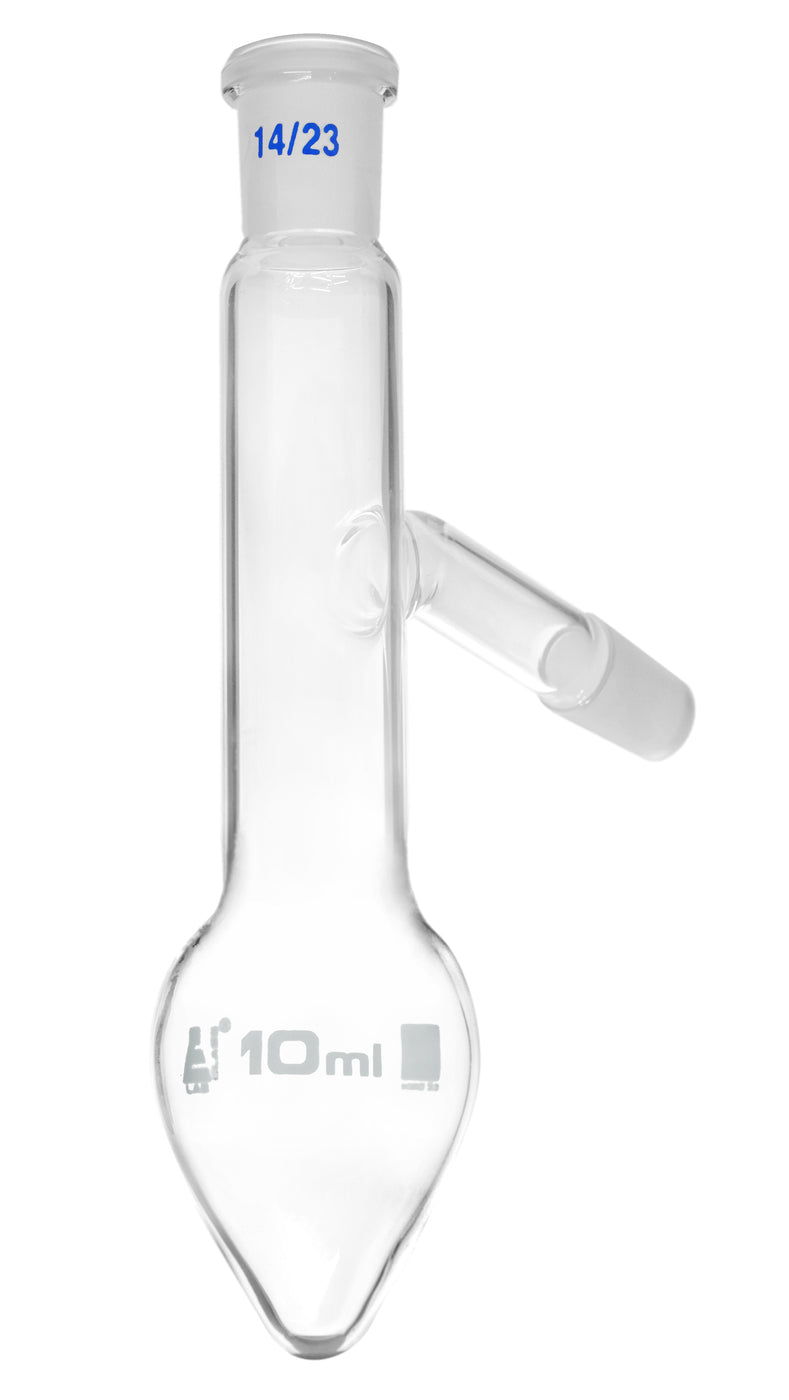 Distilling Flask, 10ml, 14/23 Sockets - Boro. 3.3 Glass, Pear Shape ...