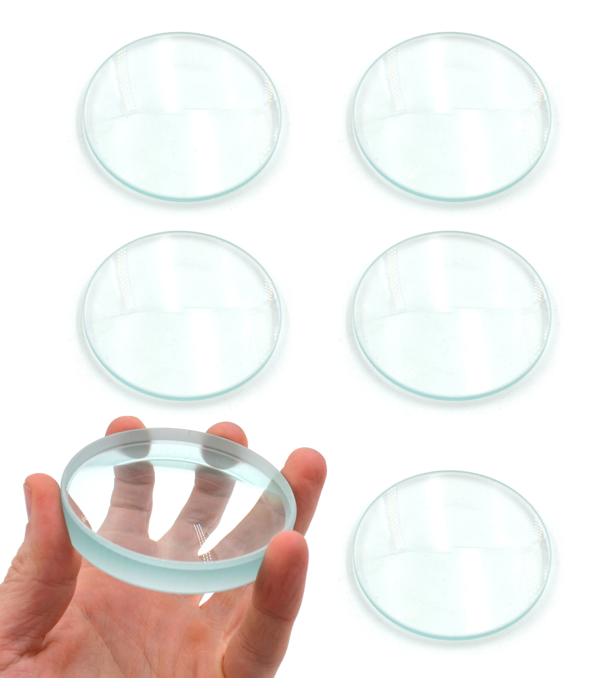 Optical Lens Set - 3 Dbl Convex, 3 Dbl Concave, 75mm D - 20/30/50cm FL ...