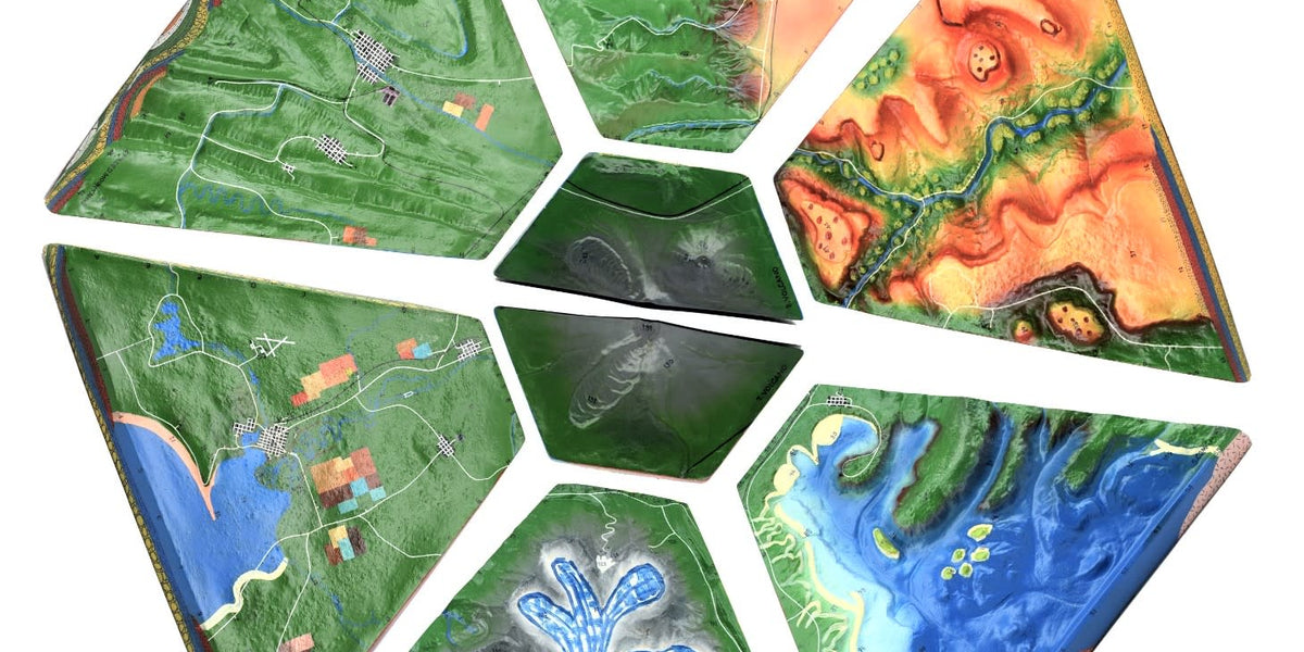 8 Piece Landform Model Set, 37 Inch - Investigate Geographical and Geo ...