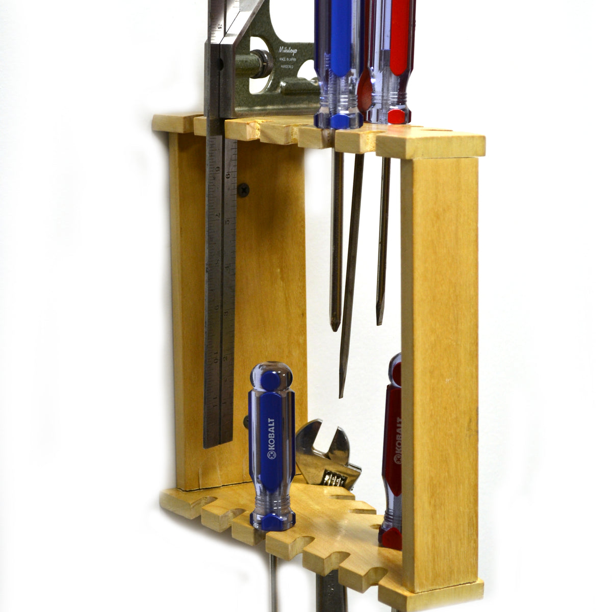 9" Wooden Tool rack / Organizer for Screwdrivers , Wrenchs & more — hBARSCI