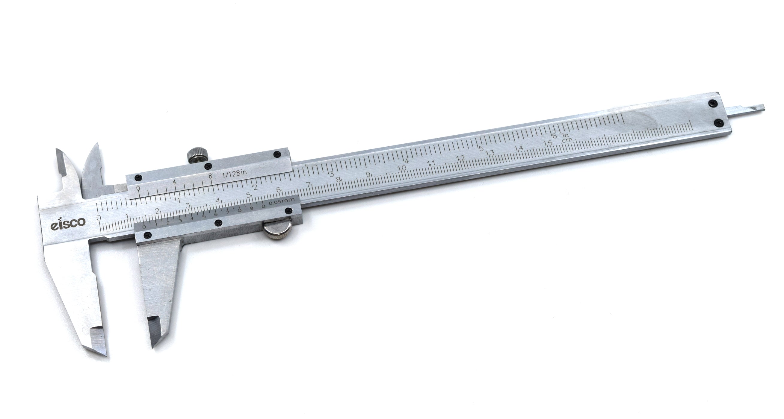 8" Vernier Caliper, Dual Scale Engraved Graduations, Carbon Steel — hBARSCI