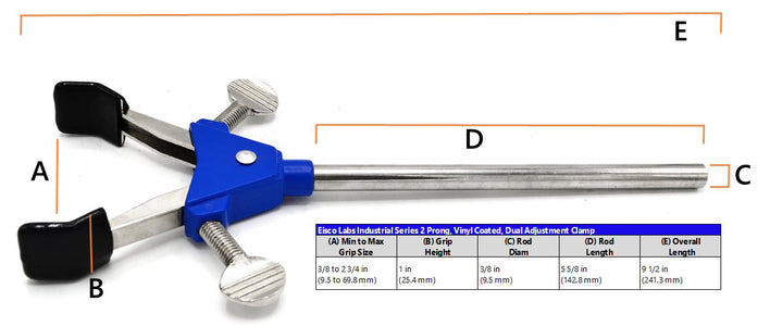 2 Finger Spring Loaded Clamp, Connecting Rod - 2.75" Max Opening — hBARSCI
