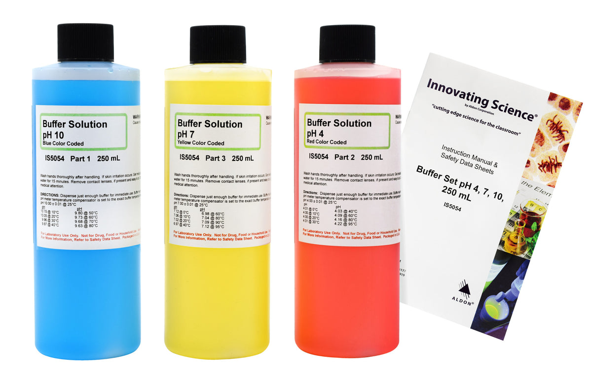 Innovating Science 250mL Buffer Calibration Kit - pH 4, 7, and 10 Solu ...