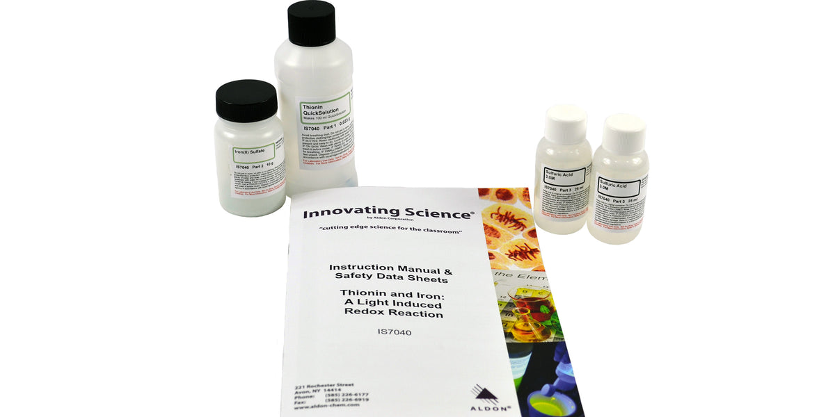 Thionin and Iron: A Light Induced Redox Reaction Science Kit — hBARSCI
