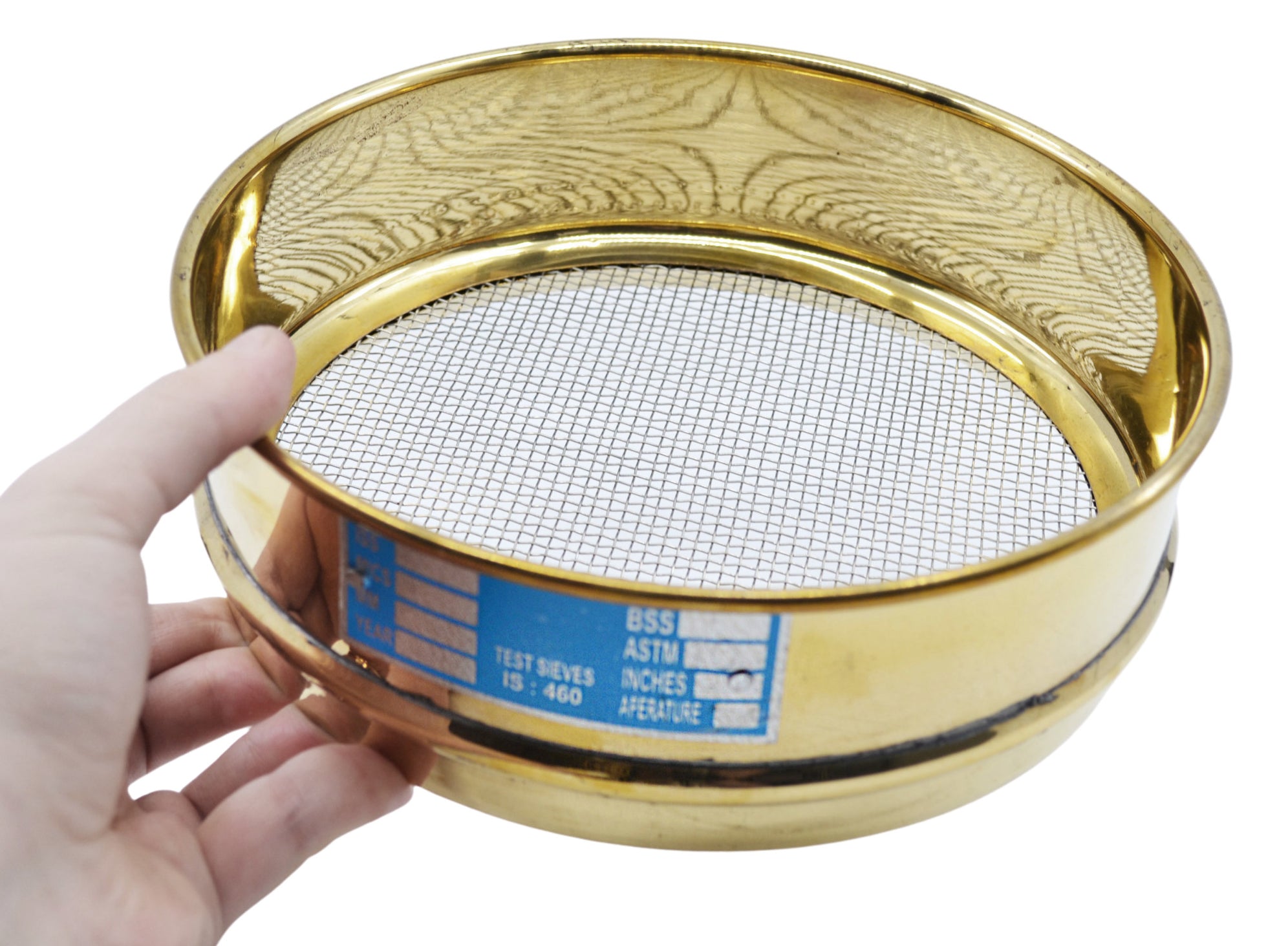 Test Sieve, 8 Inch - Full Height - ASTM No. 10 (2.0mm) - Brass & Stain ...