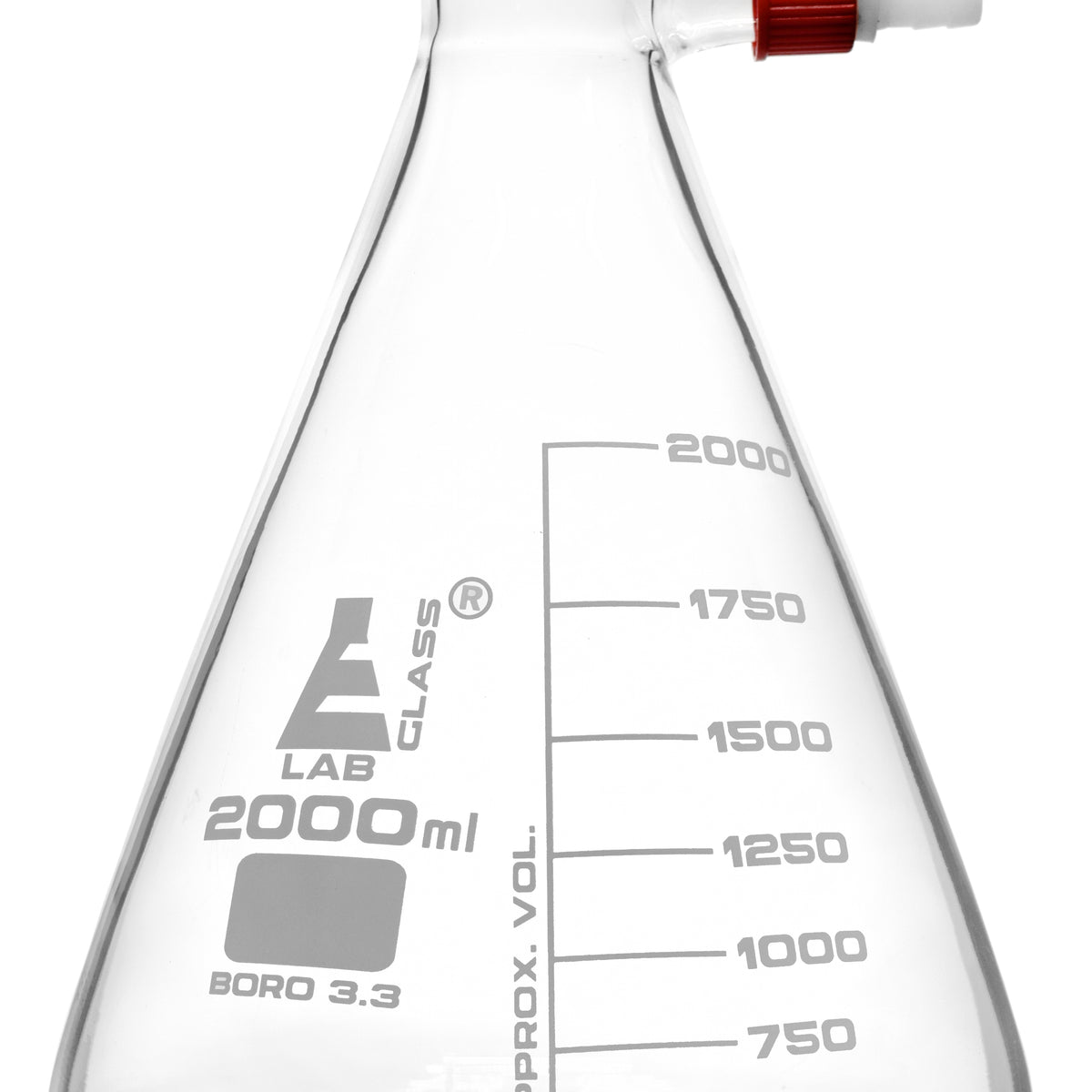 Filtering Flask, 2000ml - Conical, Integral Screw Thread Side Arm — hBARSCI