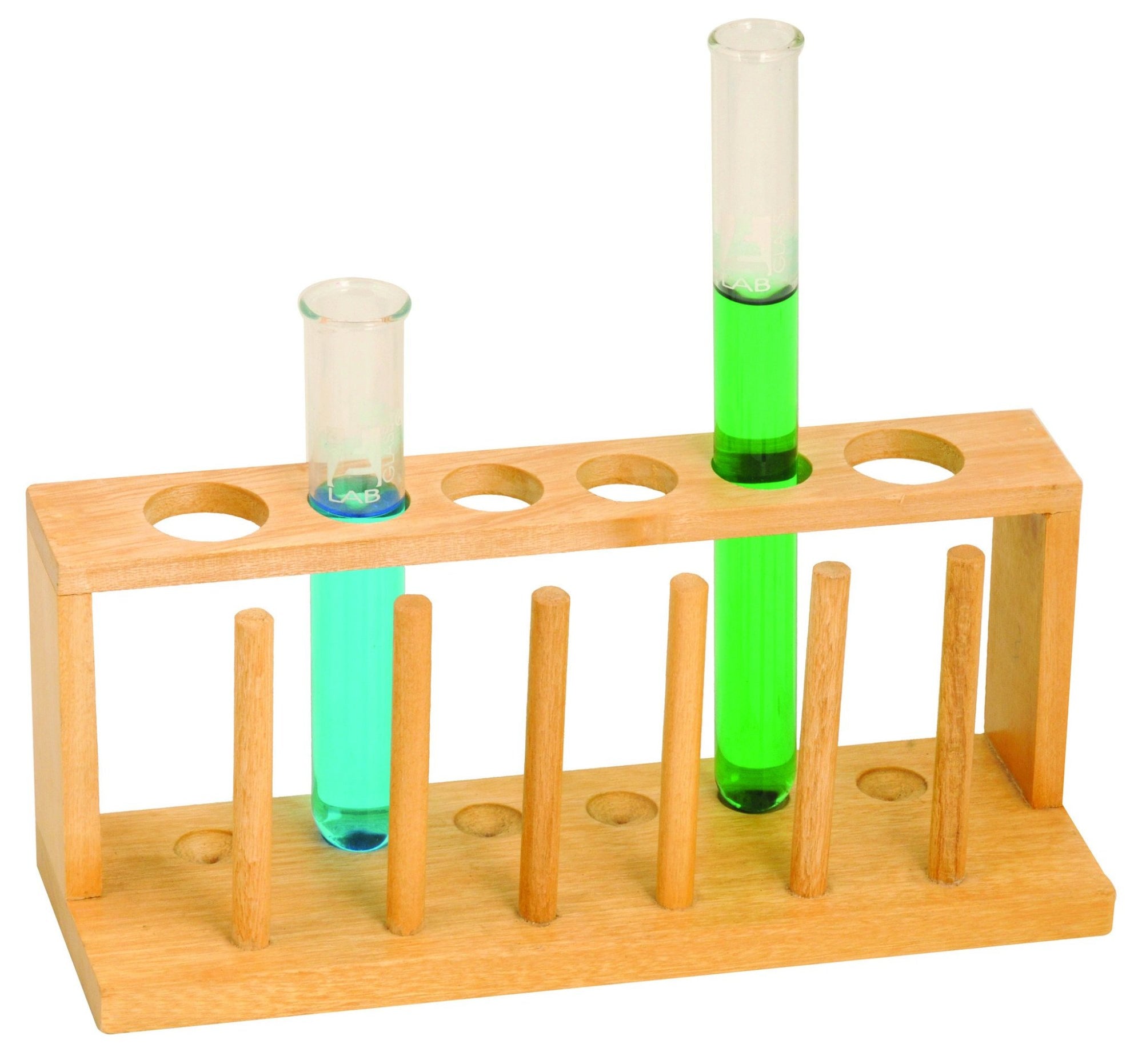 Test Tube Rack - Holds 12 Tubes (10 x 25mm and 10 x 20mm) - Hardwood ...