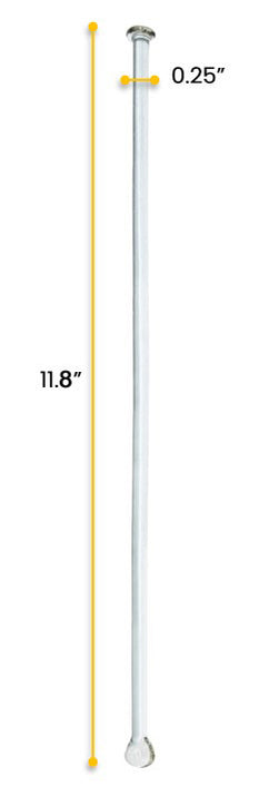 Glass stirring Rods, Pack of 10, Spade and Button Ends, 12" Long — hBARSCI