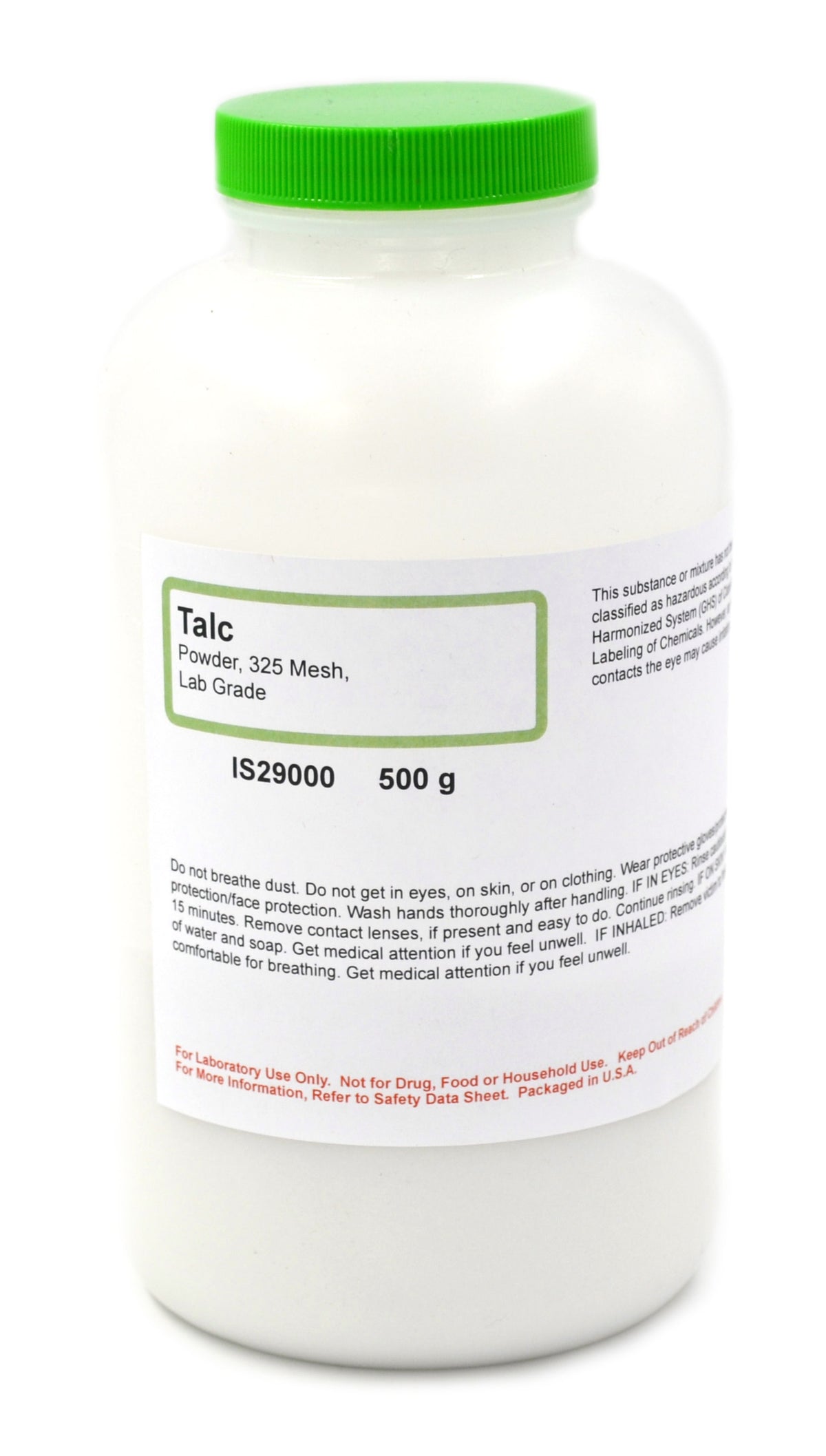 Lab-Grade 95% Talc Powder, 325 Mesh, 500g — hBARSCI