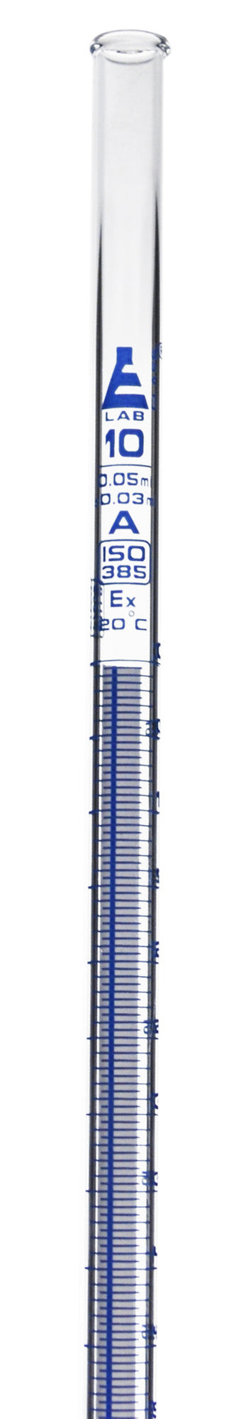 Schellbach Burette, 10mL - Class A - PTFE Stopcock - Blue Graduations ...