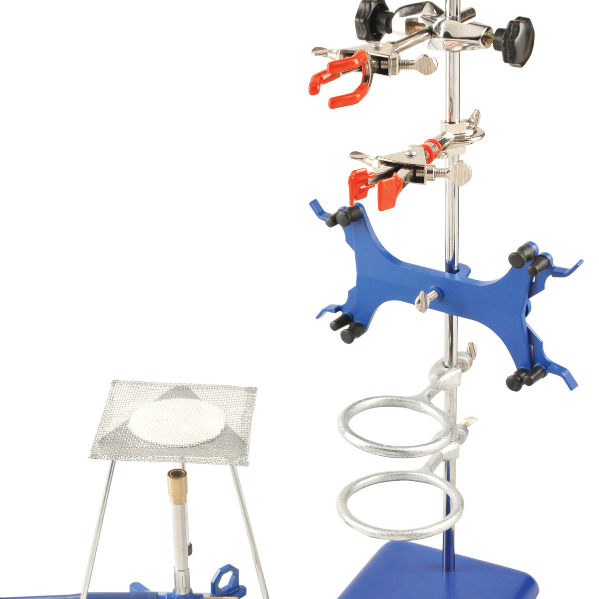 12 Piece Set - Complete Chemistry Starter Kit - Rectangular Retort Sta ...