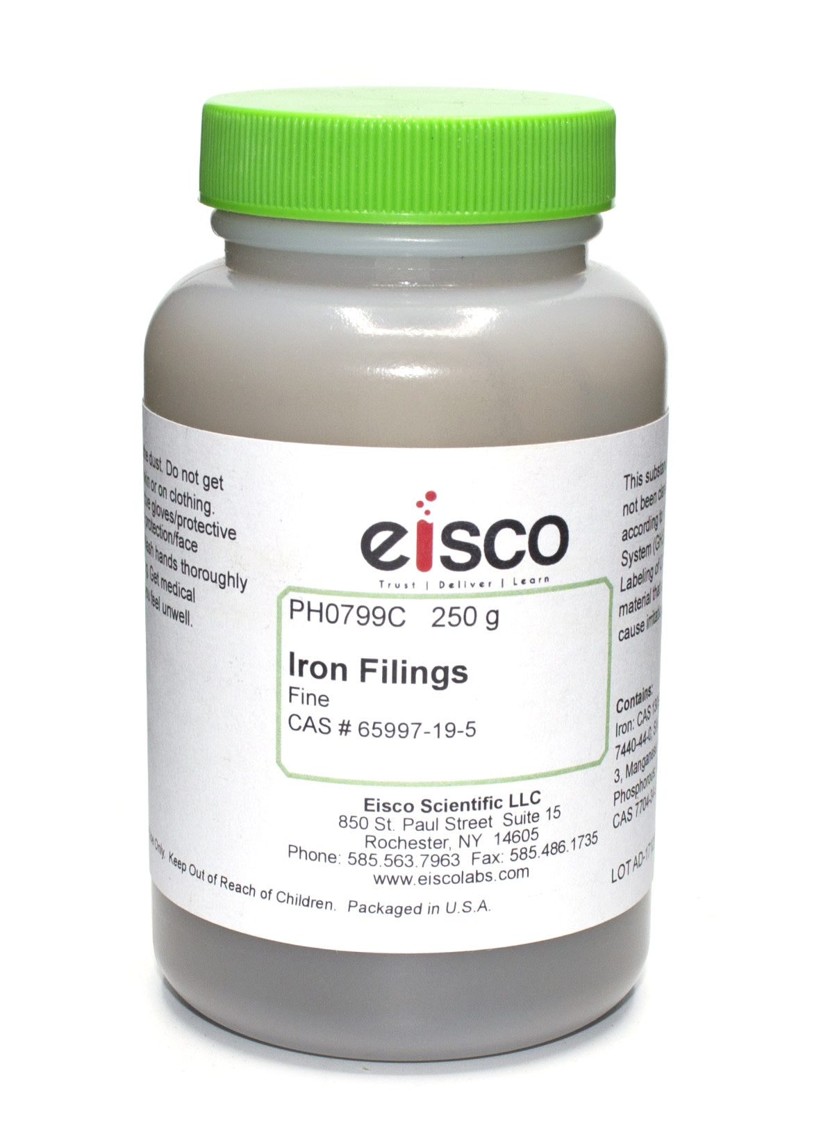 EISCO Fine Iron Fillings, 250g — hBARSCI