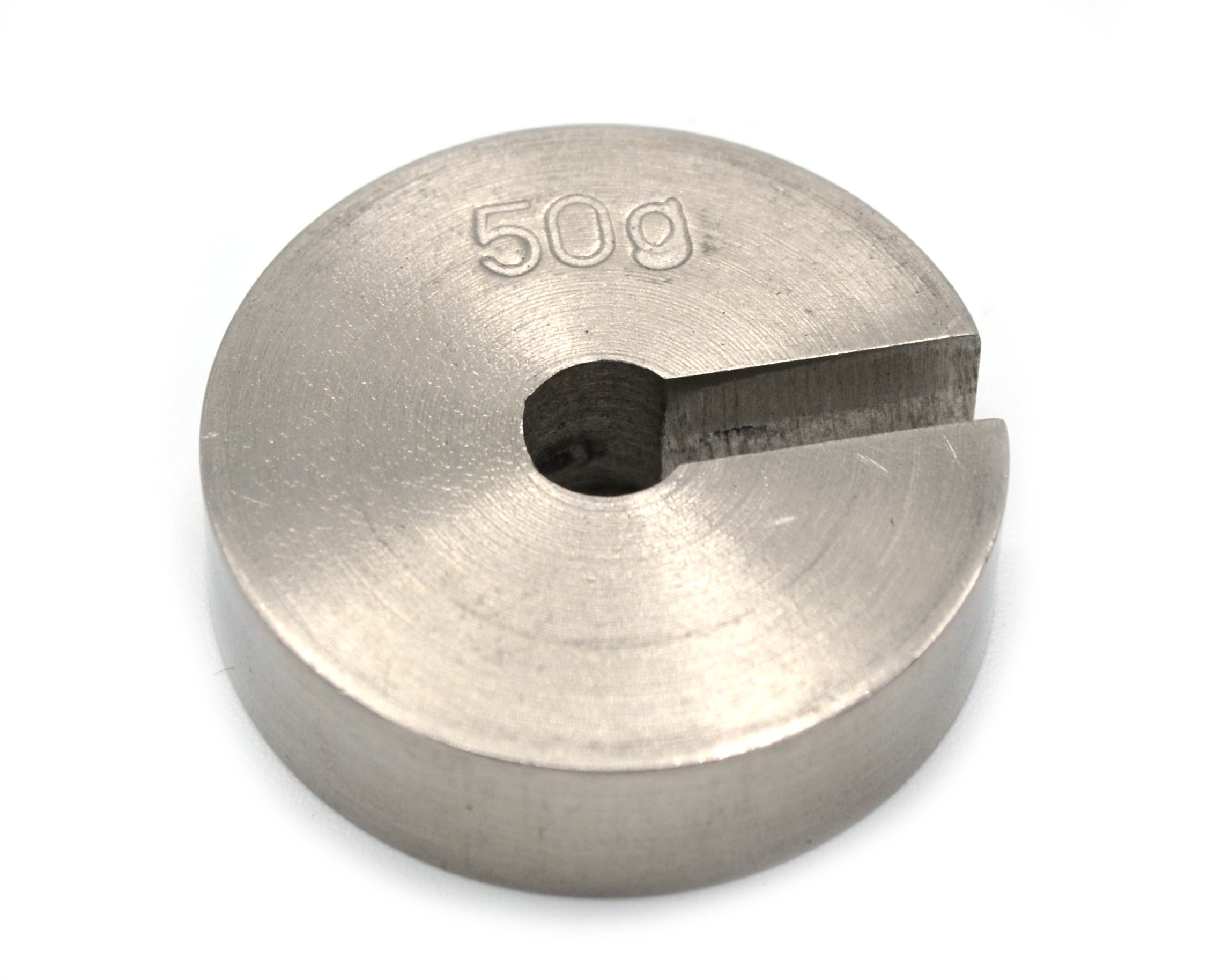 Slotted Mass Spare-- Stainless Steel, 50g - Eisco Labs — hBARSCI