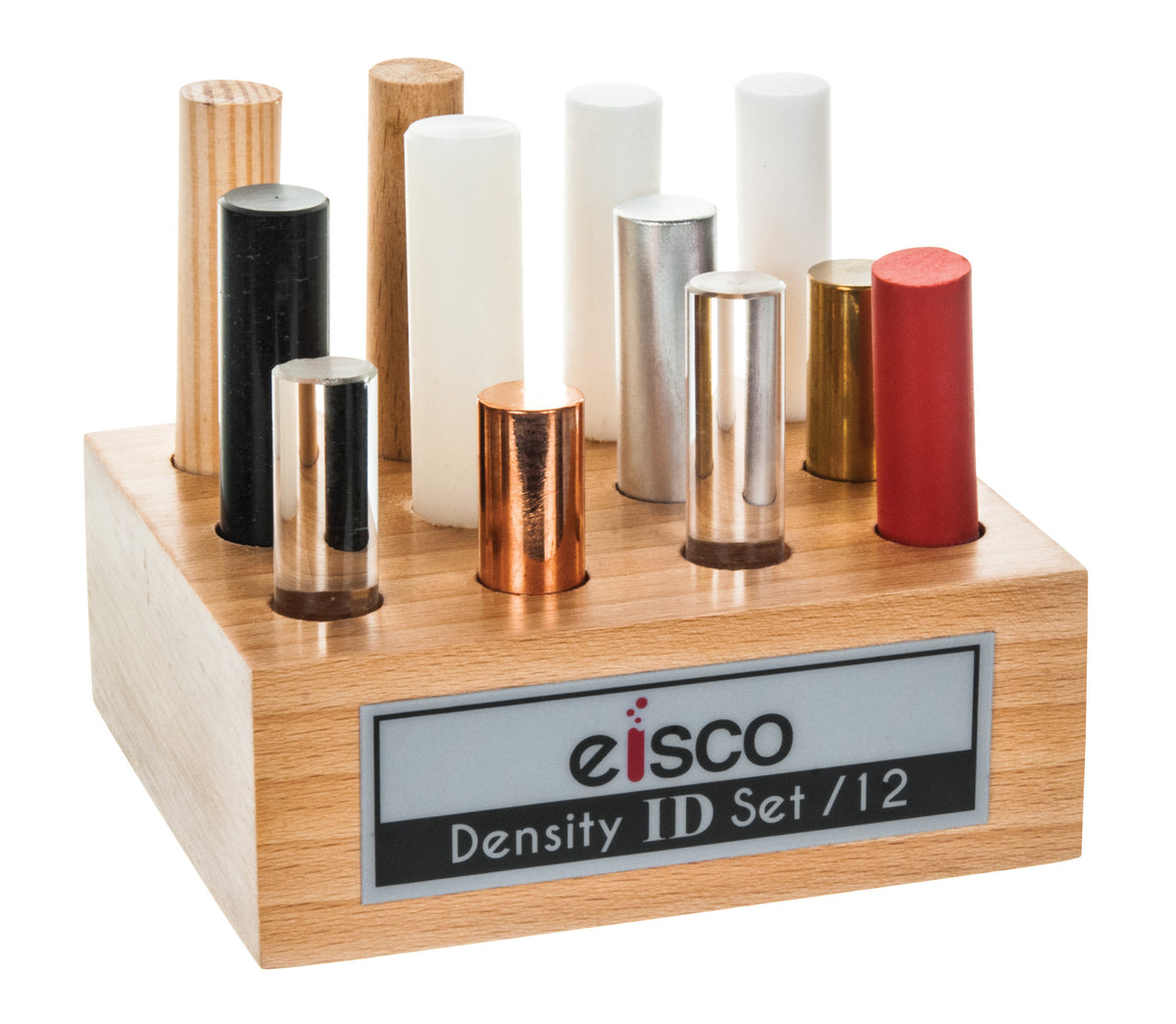 Eisco Labs Density Identification Cylinder Set of 12 with Wooden Stand ...