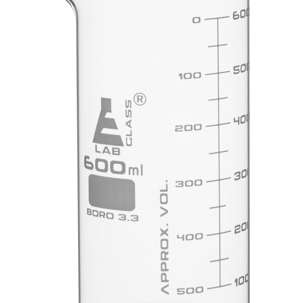 Beaker, 600ml - Tall Form - Graduated - Borosilicate Glass — hBARSCI